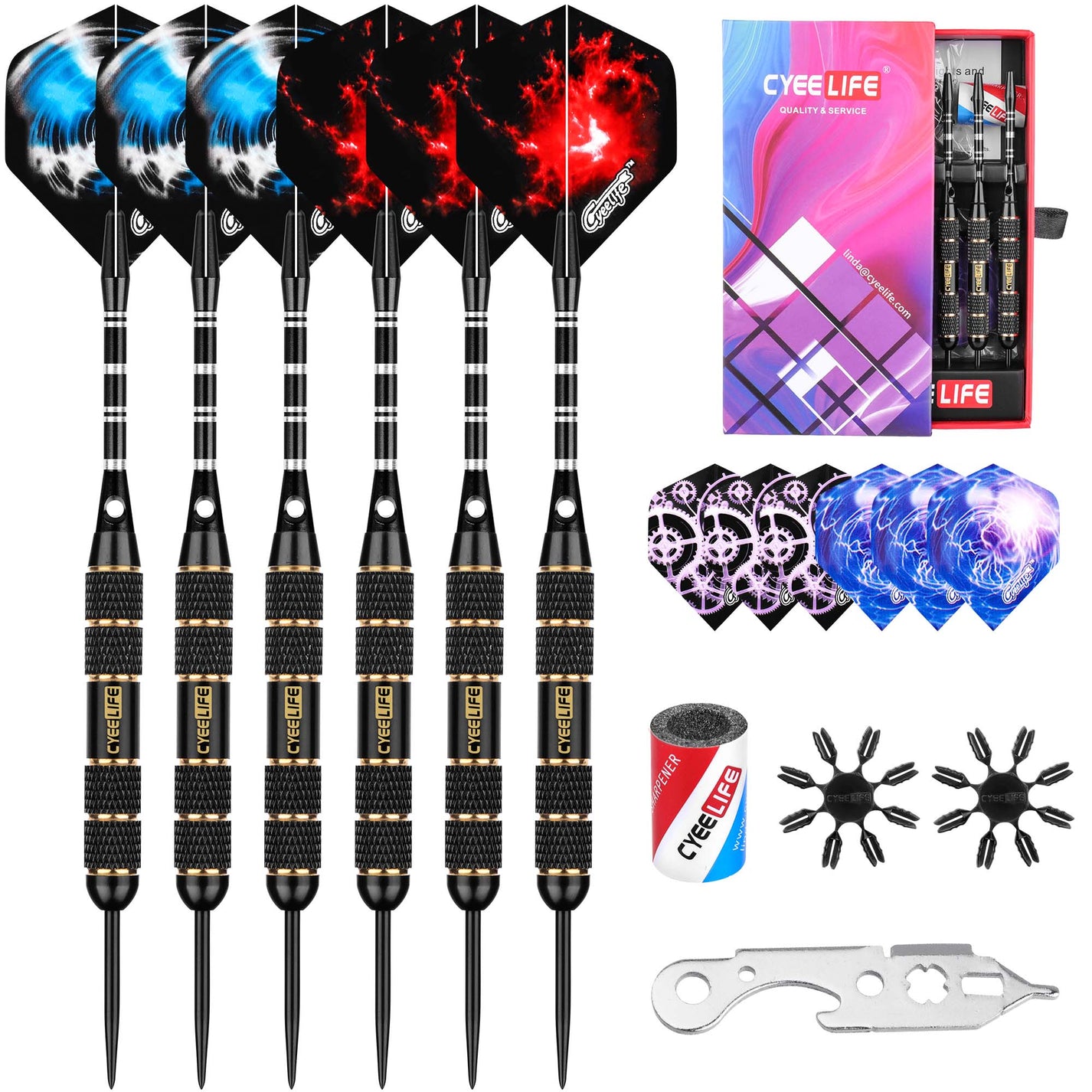 Brass steel tip darts set 24g – CyeeLife Sports